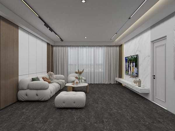 Ambient - Composite Vinyl Floor Tiles – Dark Slate - LVT Super Store